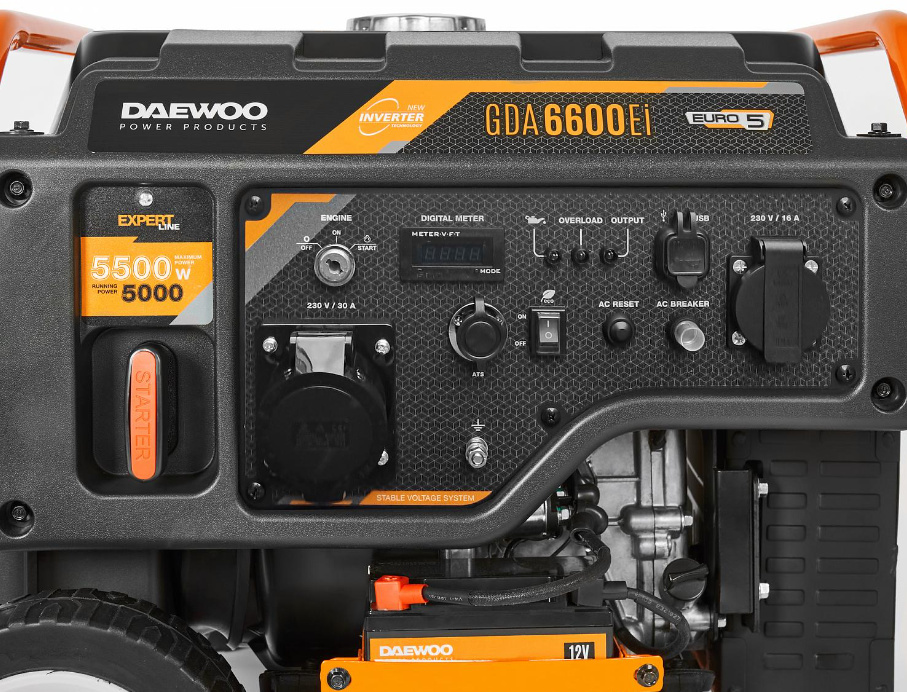 Jednofazowy agregat prądotwórczy Daewoo Power GDA 6600Ei
